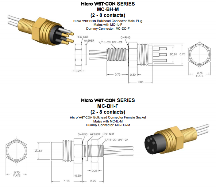 Underwater Connector 8Pins Seacon Underwater Connectors Underwater ...